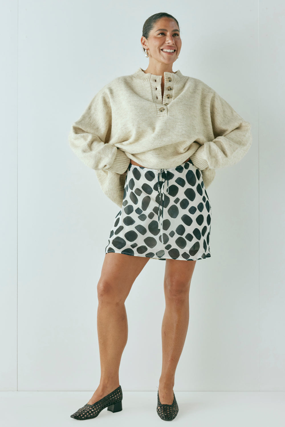 The Way to San Jose Bias Cut Mini Skirt Eni – VRG GRL