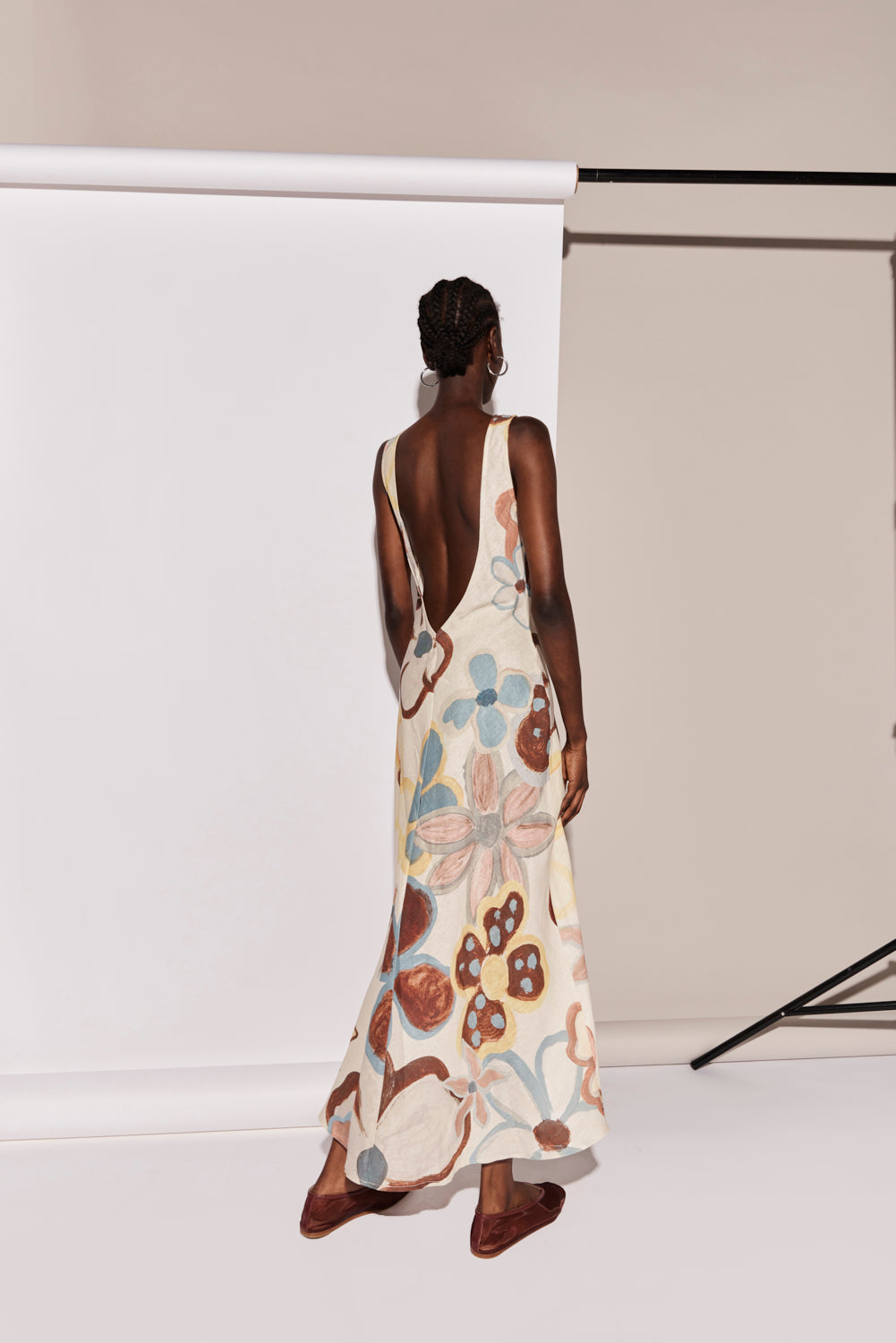 Art Of Bloom Linen Bias Cut Maxi Dress Flower – VRG GRL