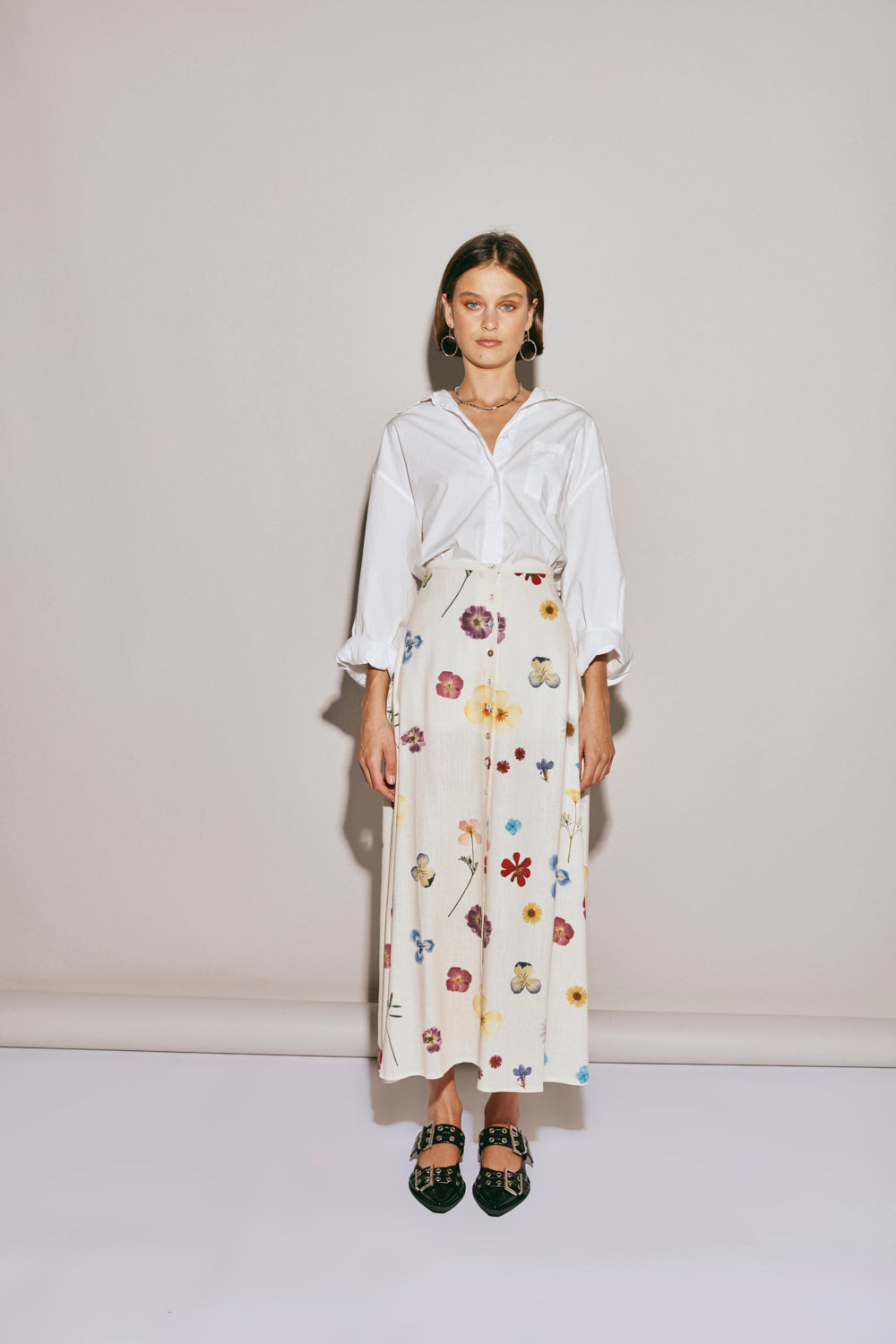 Love Language Midi Skirt Floral – VRG GRL