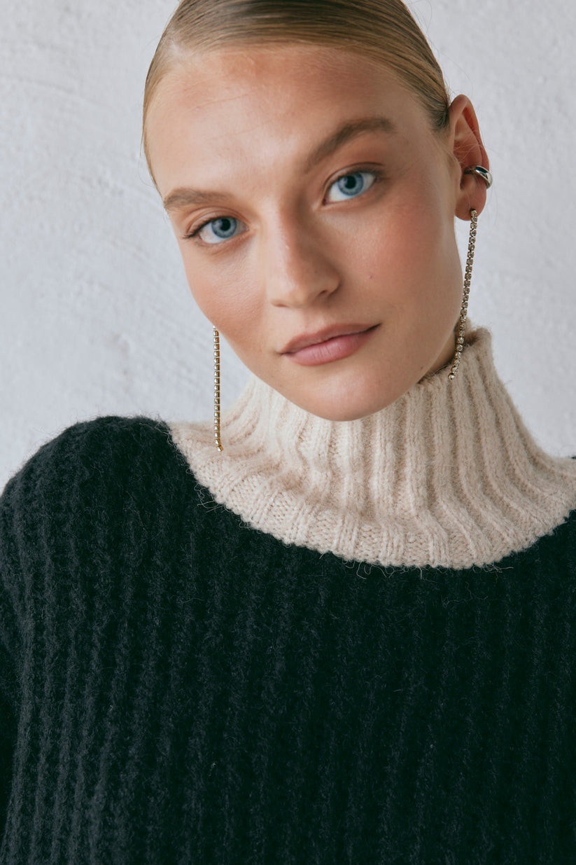 Ada Knit Jumper Black – VRG GRL