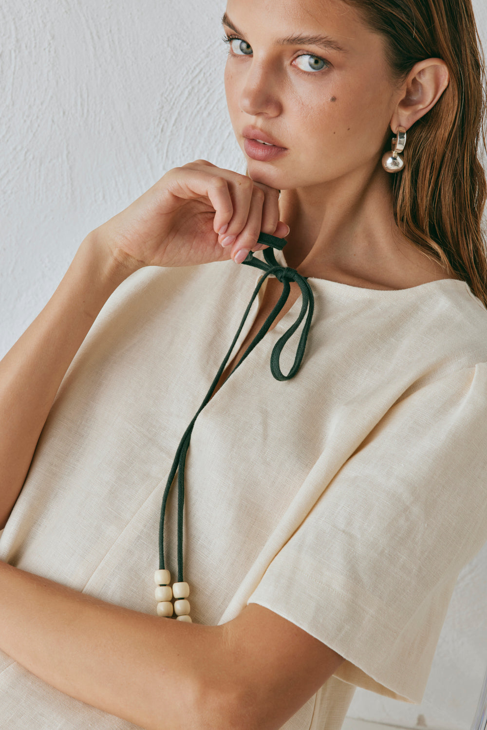 Olsen Linen Mini Dress Cream – VRG GRL