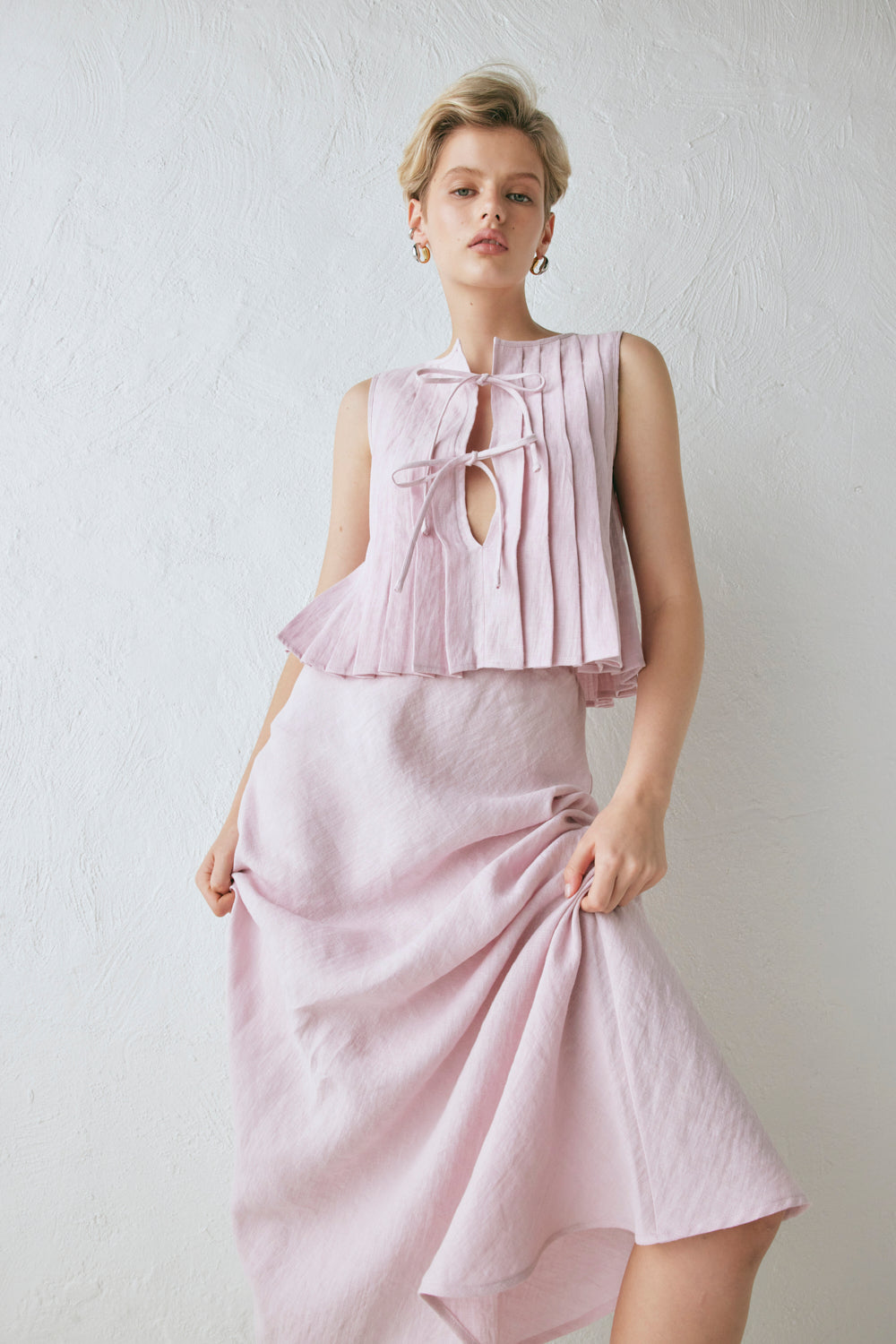 Valeria Linen Top Musk – VRG GRL