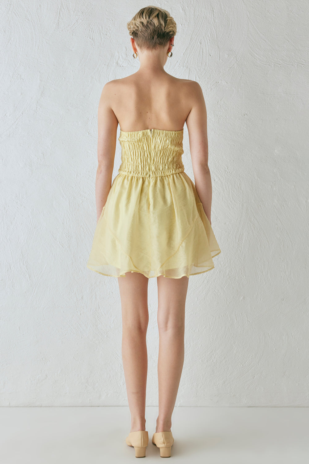 Paloma Mini Dress Lemon – VRG GRL