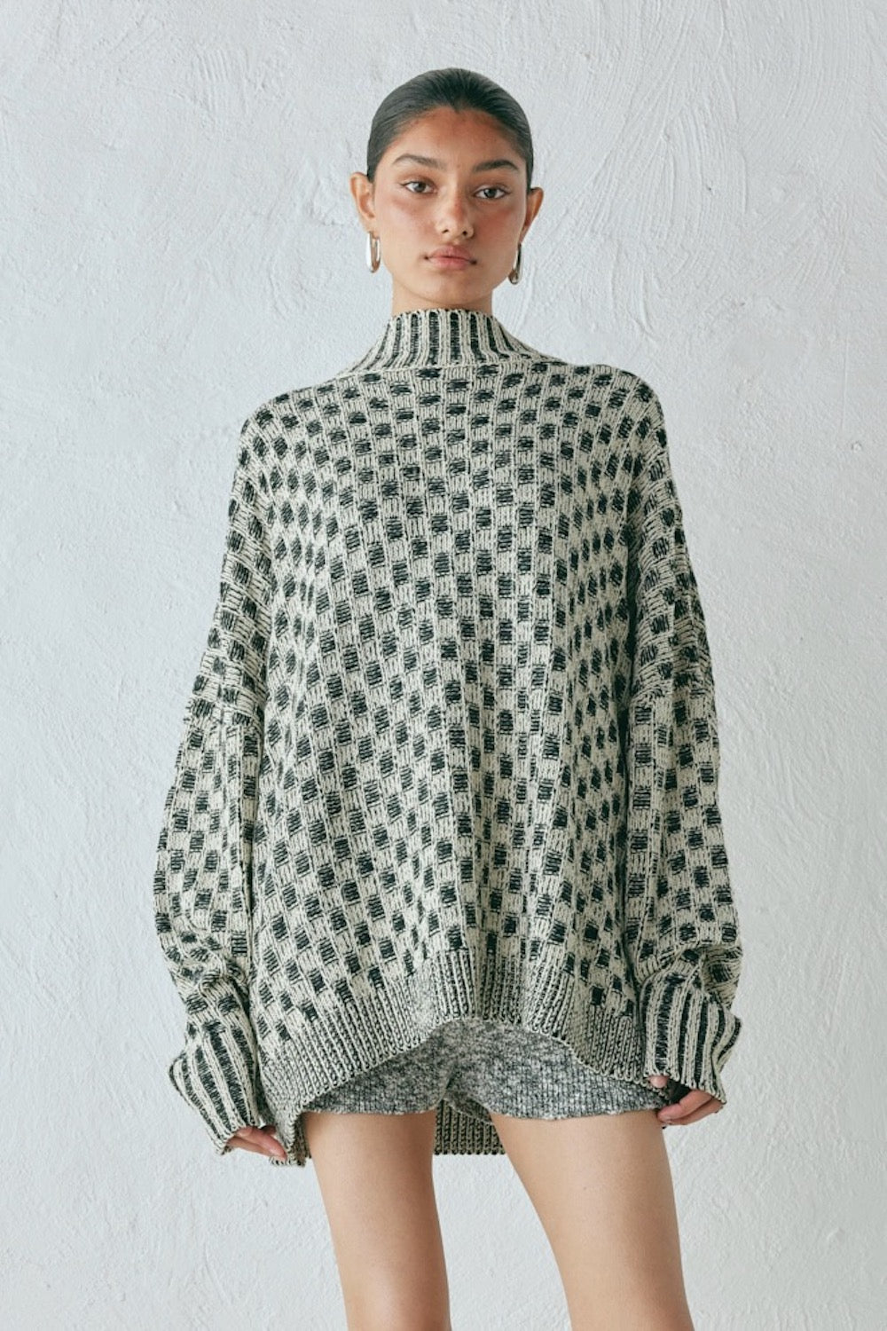 Sam Knit Jumper Check – VRG GRL