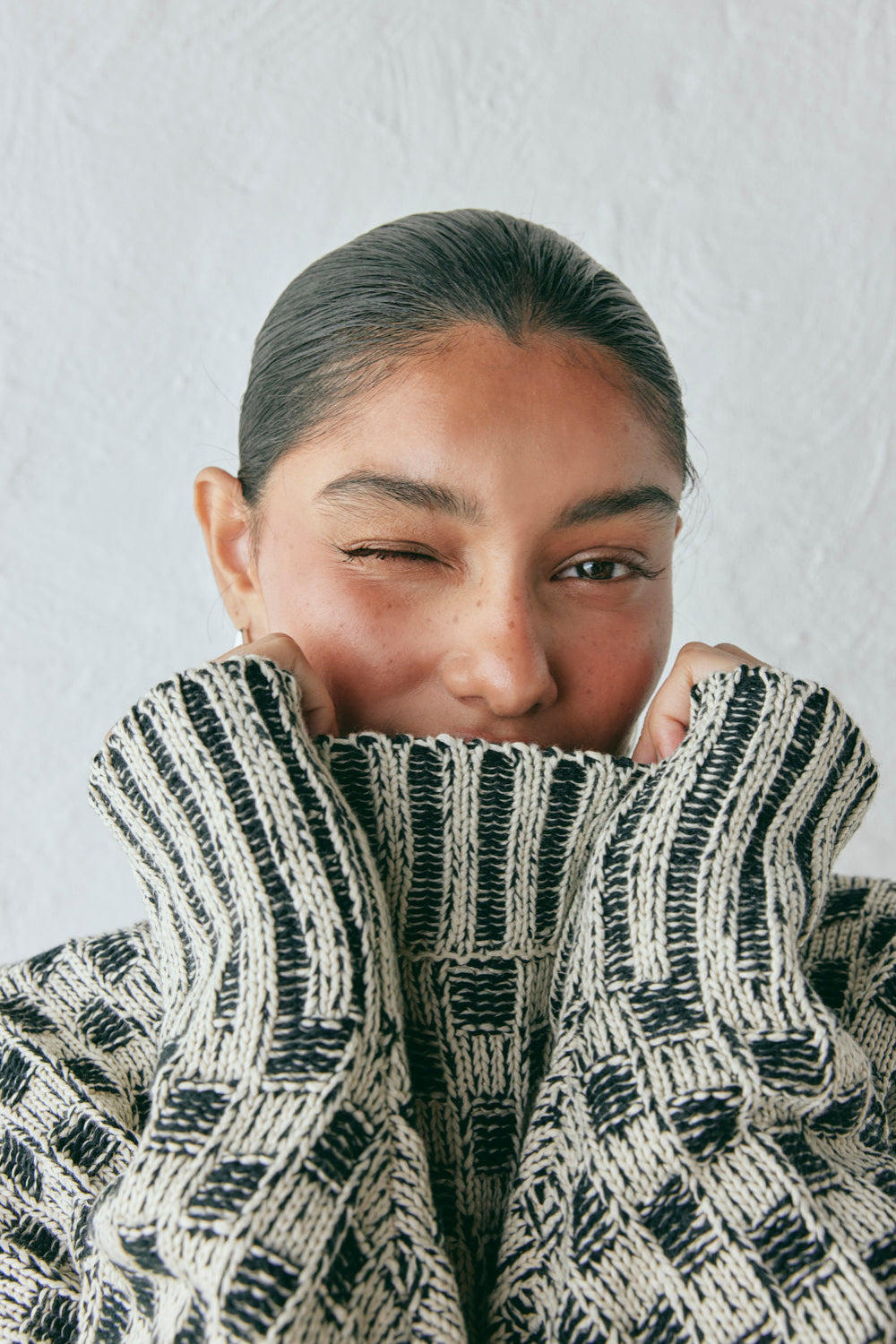 Sam Knit Jumper Check – VRG GRL