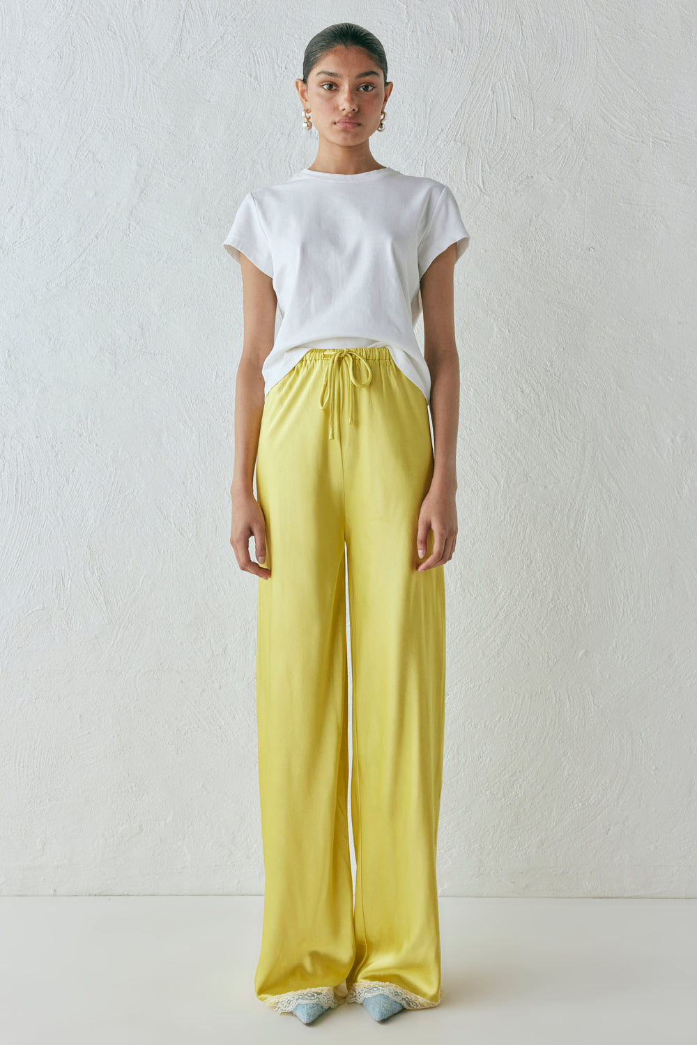 Josefin Satin Pants Citrus – VRG GRL