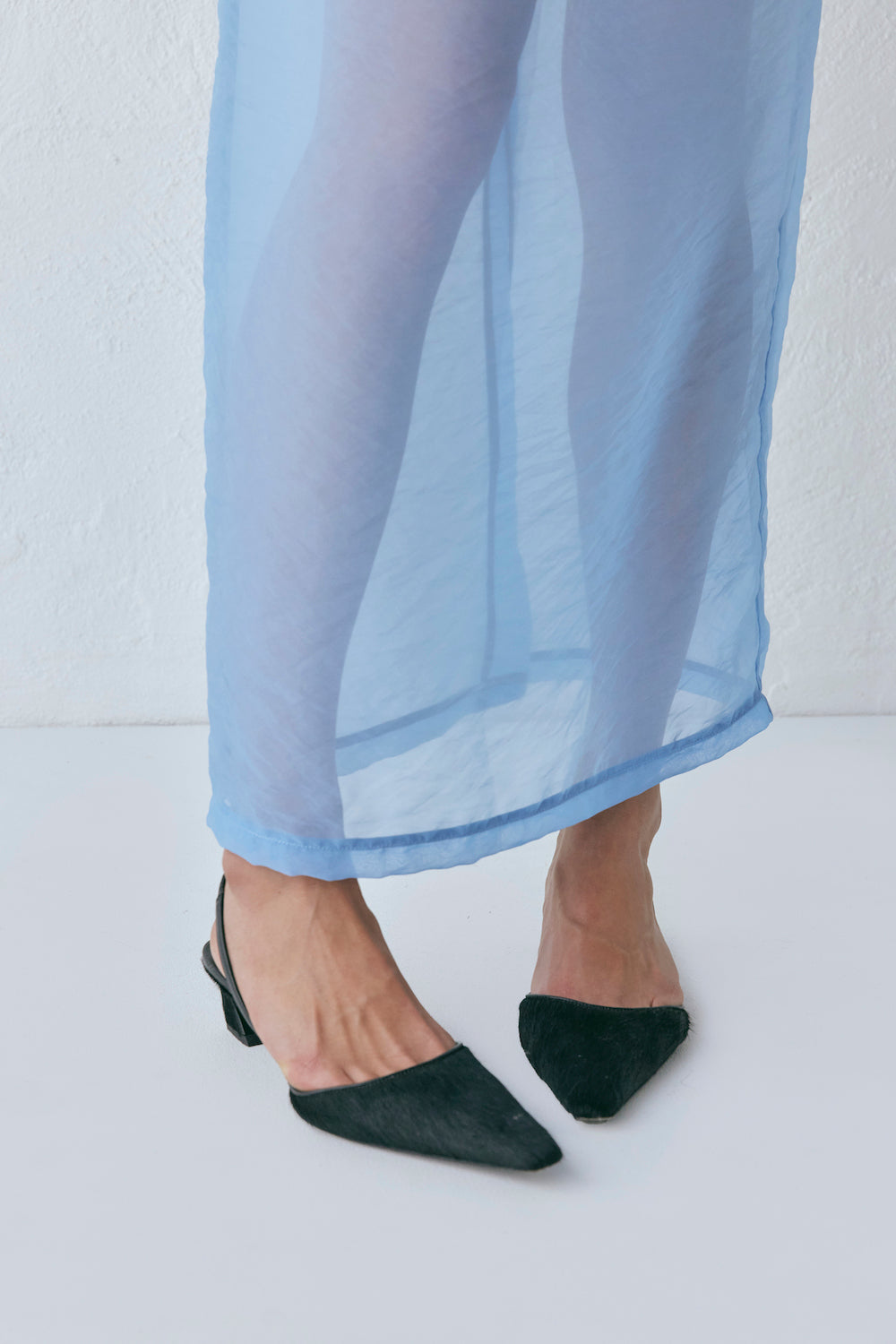 Devyn Sheer Midi Skirt Powder Blue – VRG GRL