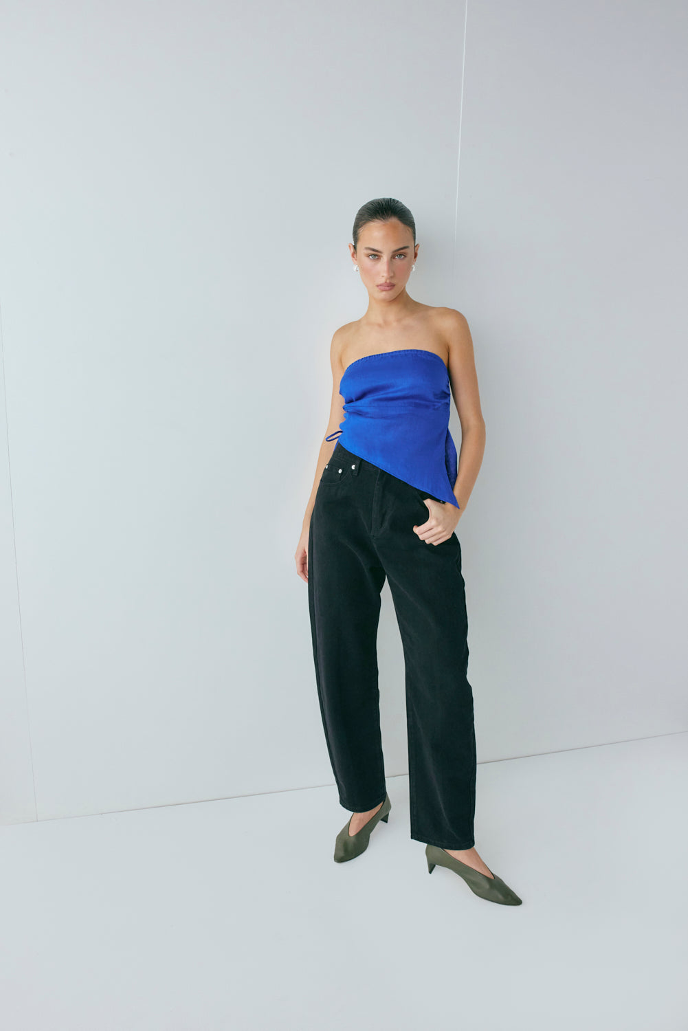 Sunrays Linen Top Royal Blue – VRG GRL