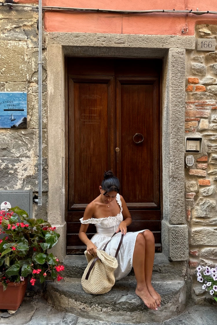 French Silhouette Midi Dress White – VRG GRL